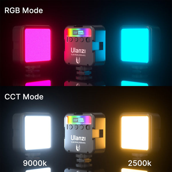 ULANZI VL-49 RGB Mini LED Portable Lights - Content Creators Must Buy